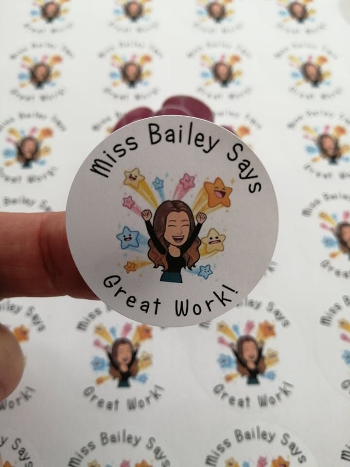 Custom Bitmoji Teacher Reward Stickers Personalised Bitmoji | Etsy