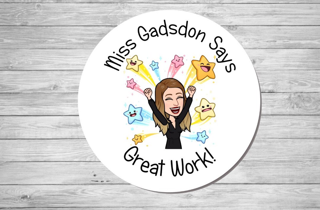 Custom Bitmoji Teacher Reward Stickers, Personalised Bitmoji Stickers ...