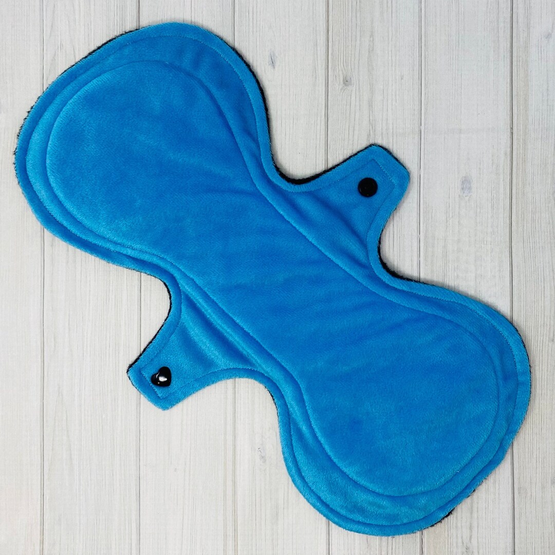 12.5 Inch Heavy Overnight Reusable Cloth Pad, Washable Menstrual Pad ...