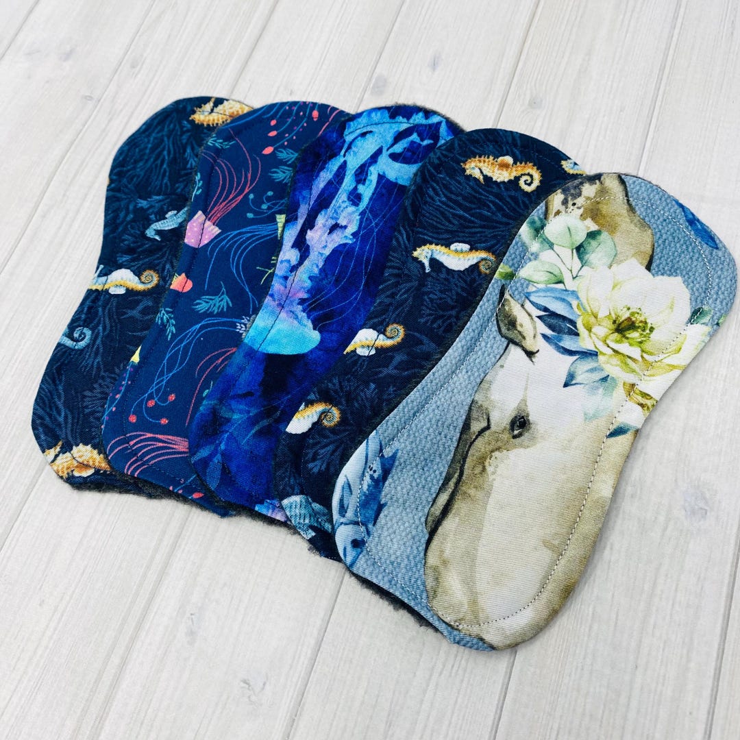 6 Inch Wingless Cloth Panty Liners Set, Reusable Cloth Pad Panty Liner ...