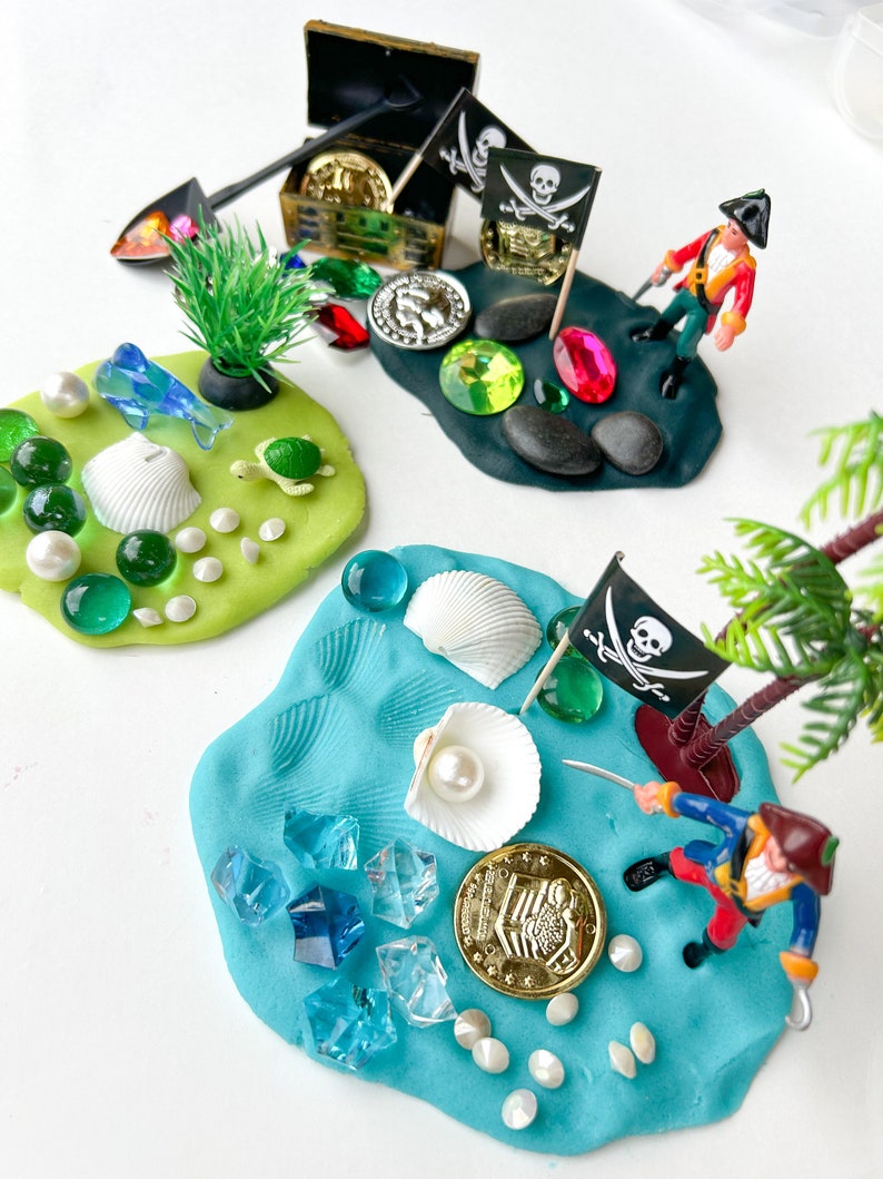 Pirate Play Dough Kit, Playdoh Kit, Playdough Kit, Sensory Kit, Sensory ...