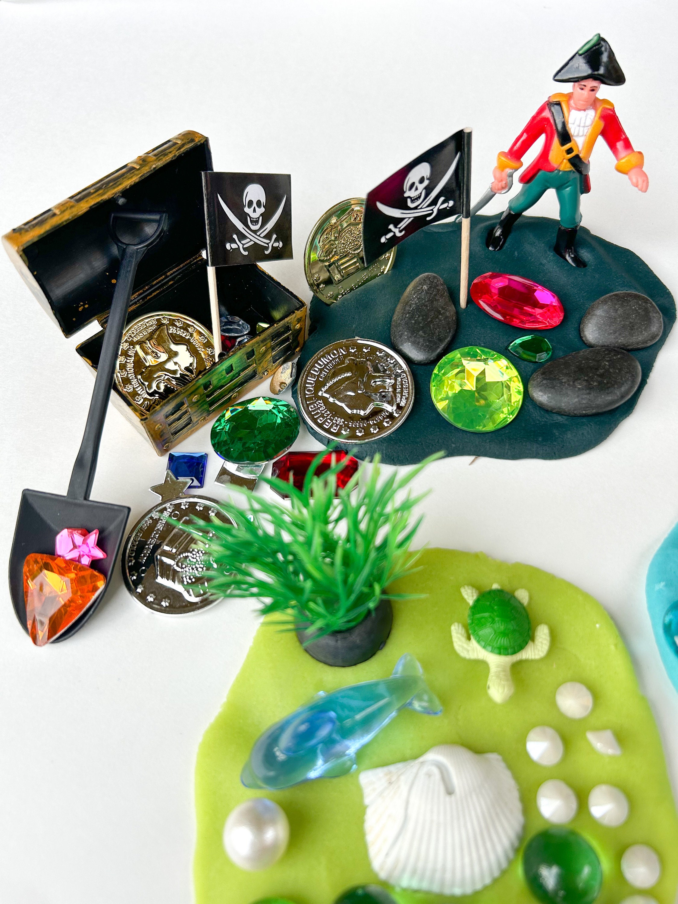 Pirate Play Dough Kit, Playdoh Kit, Playdough Kit, Sensory Kit, Sensory ...