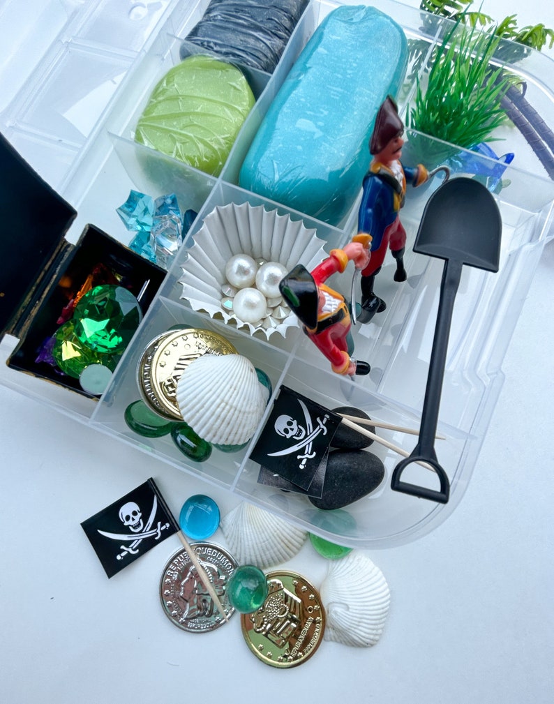 Pirate Play Dough Kit, Playdoh Kit, Playdough Kit, Sensory Kit, Sensory ...