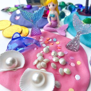 Mermaid Play Dough Kit, Playdoh Kit, Playdough Kit, Sensory Kit ...