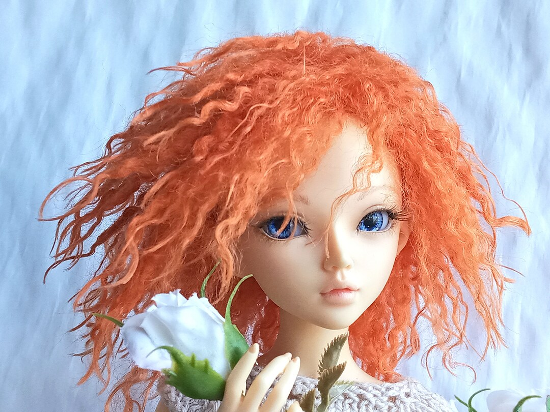 Minifee Curly Extra Long Wig "carrot Red Curls" / Faux Fur Wig for ...