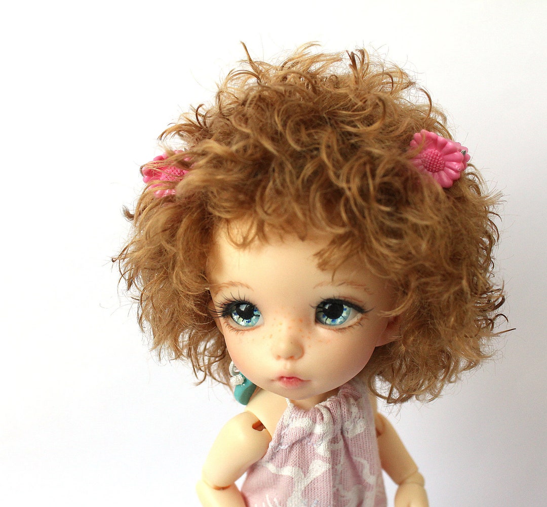 Pukifee Wig, Lati Yellow Wig "golden Brown" / Wig 5.5 Inch / 1:8 BJD ...