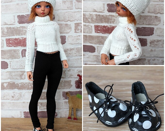 MSD Minifee Outfit black & White With Shoes / Minifee Set of Clothes ...