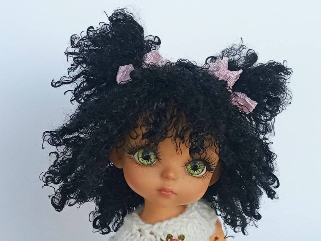 Long Curly Lati Yellow Pukifee Wig "black With Tails" / Faux Fur Wig ...