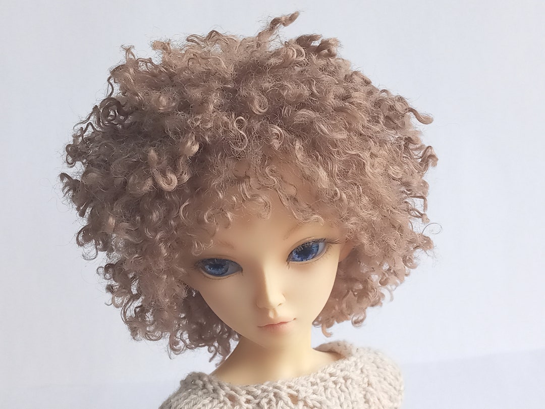 Minifee Curly Wig "brown Afro Style" / Faux Fur Wig for Minifee ...