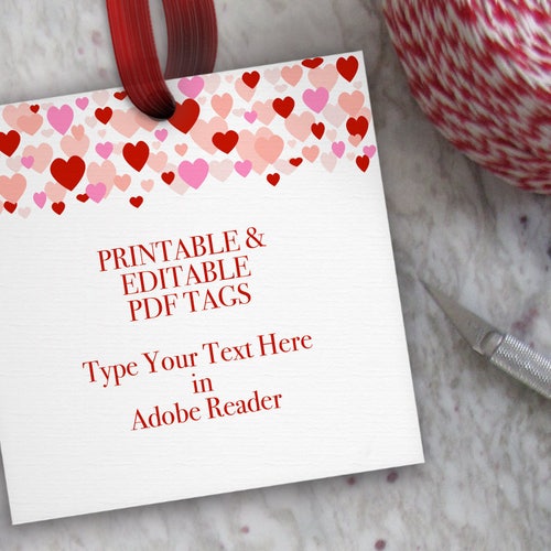 4 Printable Valentine's Day Gift Tags Printable - Etsy