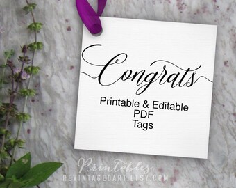 Congratulations tag | Etsy