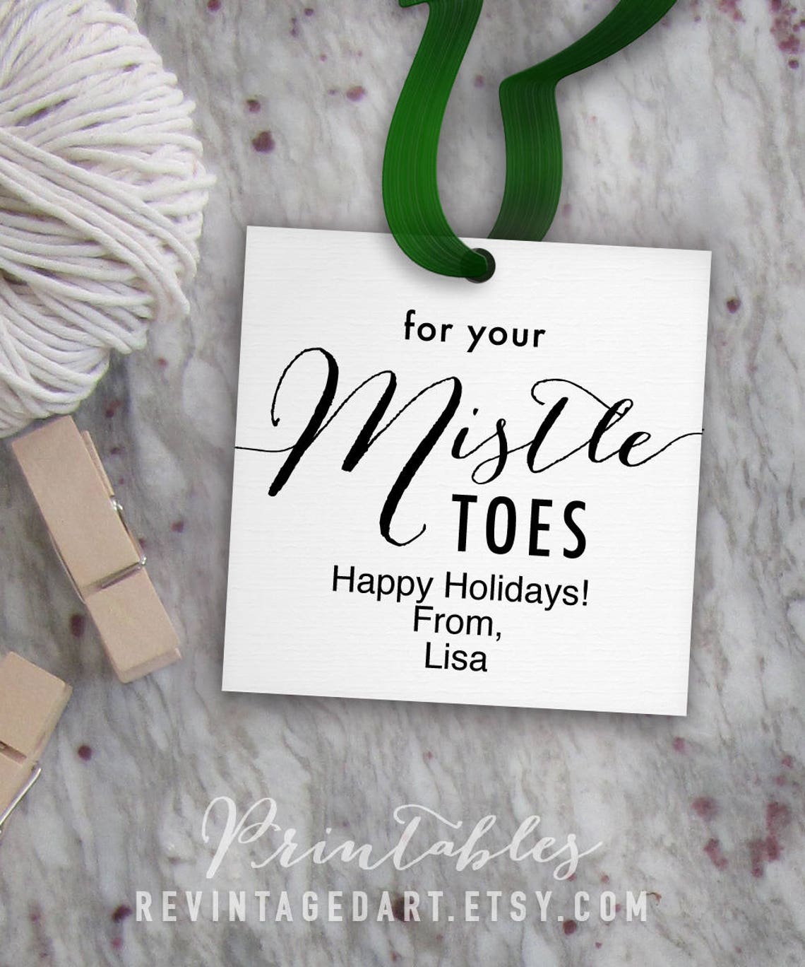 For Your Mistle Toes Tags // Printable Editable Christmas Tag - Etsy