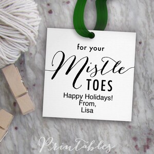 For Your Mistle Toes Tags // Printable Editable Christmas Tag ...