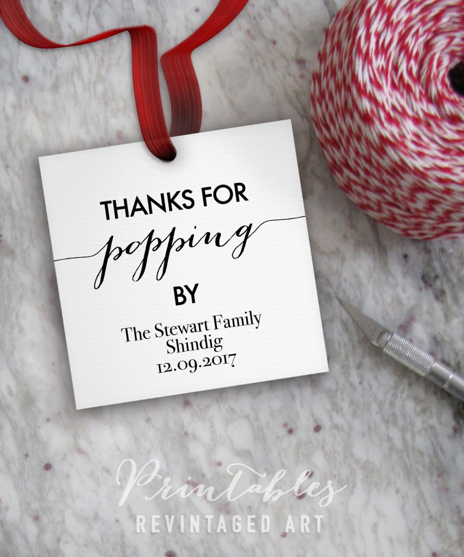 Popcorn Tags Printable // Thanks for Popping By Tag Template | Etsy