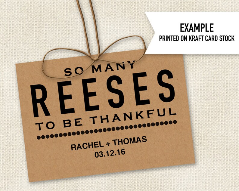 Reese's Thank You Tags so Many Reeses to Be - Etsy Reese's Thank You Tags so Many Reeses to Be - Etsy