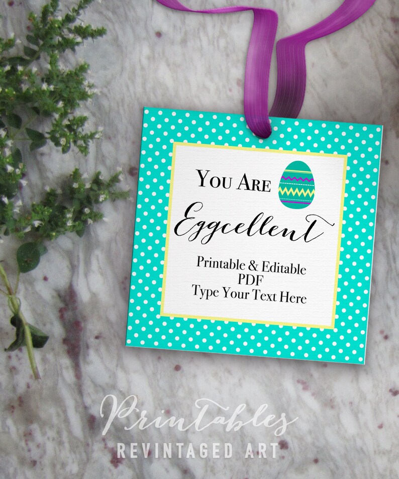 Easter Egg Tags You Are Eggcellent // for Friends Mentor | Etsy