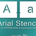 ARIAL Stenciled Font – Lowercase and UPPERCASE Lettering Alphabet ...