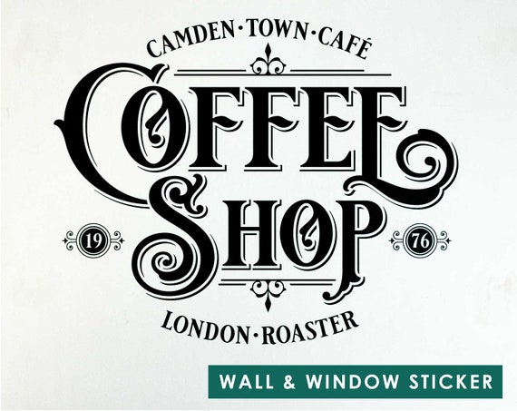 Coffee Shop Wall & Window Film Sticker Vinyl Decal Film | Etsy
