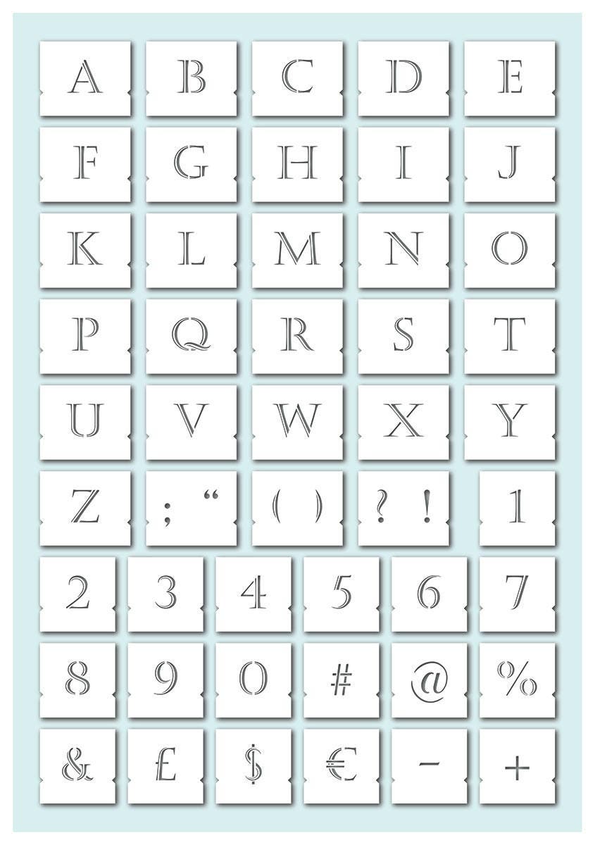 Stenciled Letters Delicate Font Fenners UPPERCASE Alphabet | Etsy