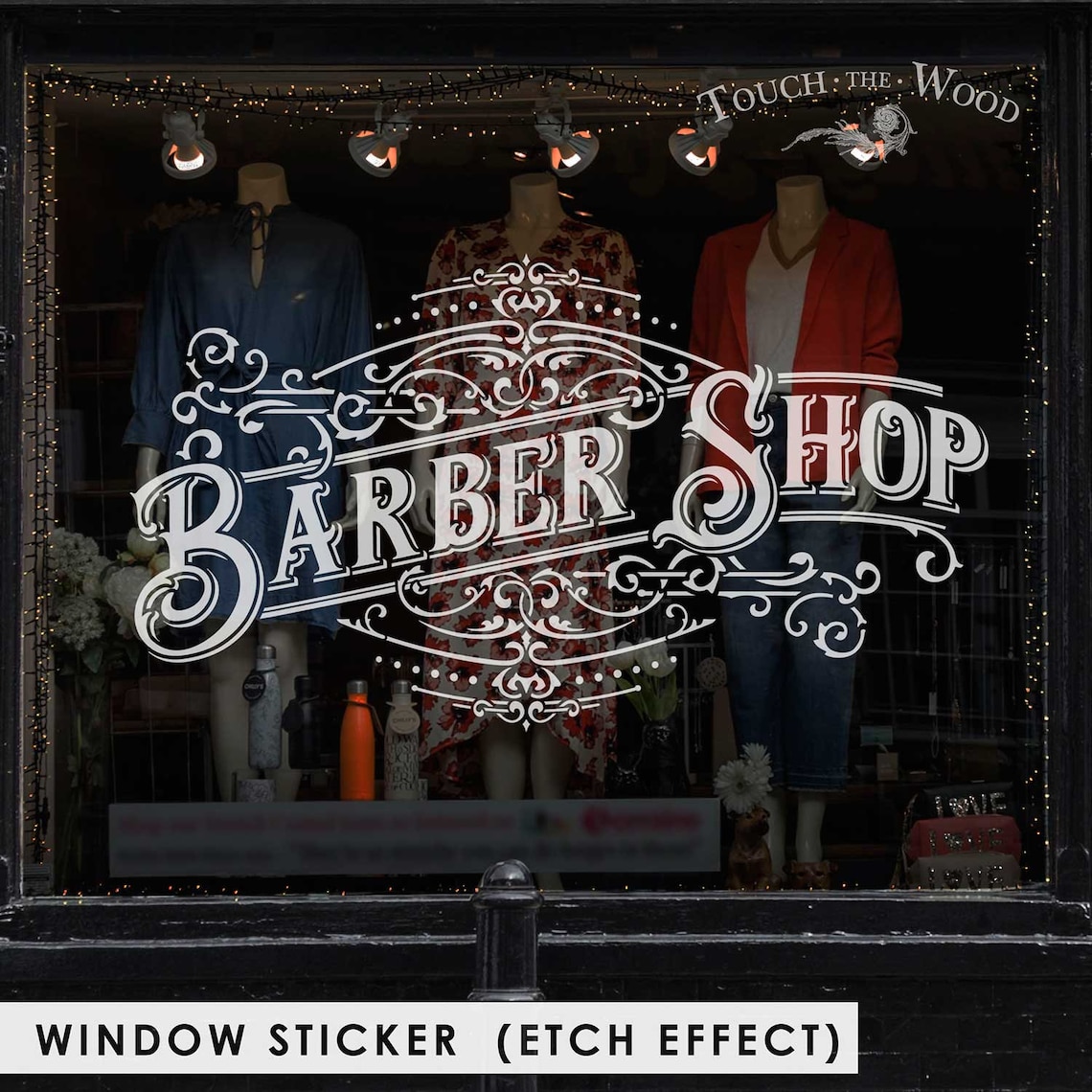 Wall & Window Sticker Barber Shop Victorian Sign Retro Vintage | Etsy
