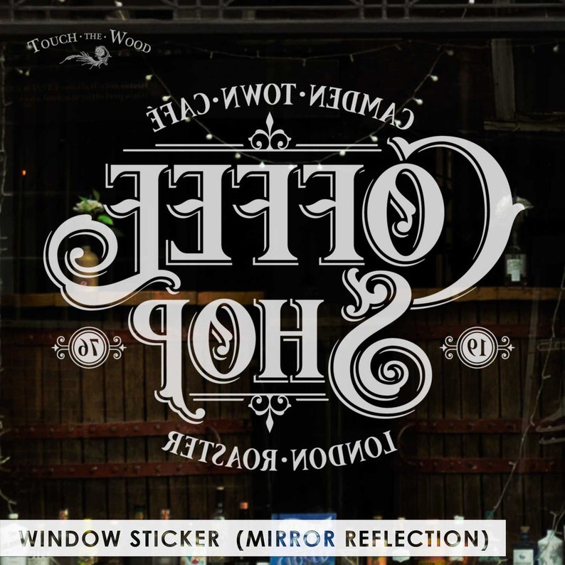 Coffee Shop Wall & Window Film Sticker Vinyl Decal Film - Etsy Hong Kong