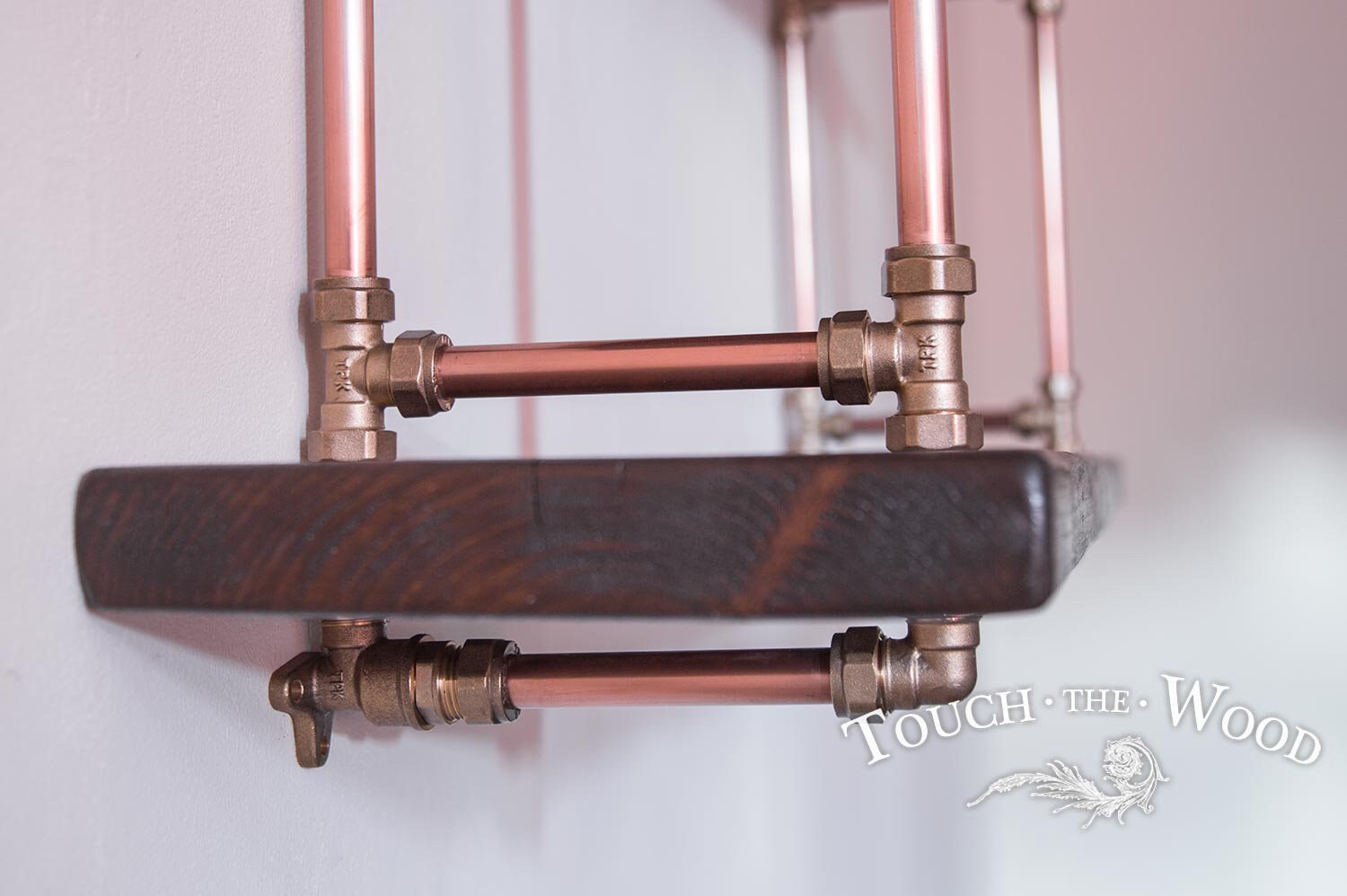 Brass & Copper Pipe Shelf Reclaimed Wood Steampunk House | Etsy UK