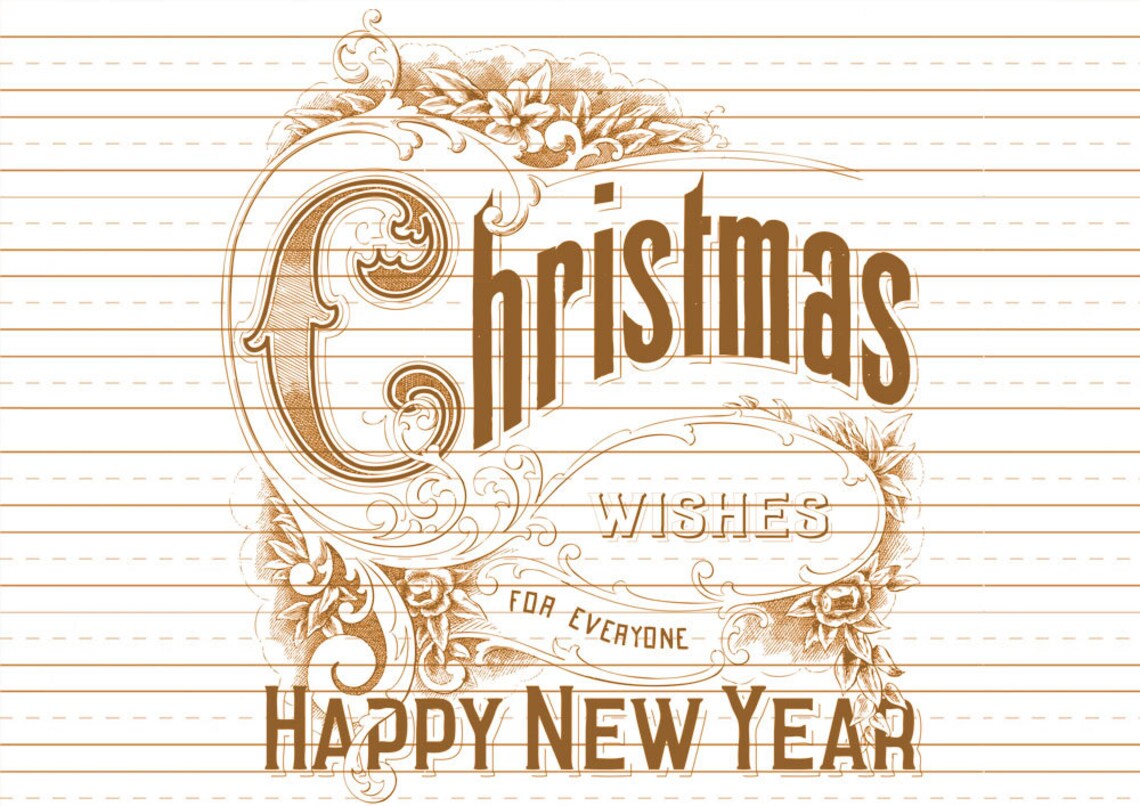 INSTANT DOWNLOAD Christmas Wishes Happy New Year Print | Etsy