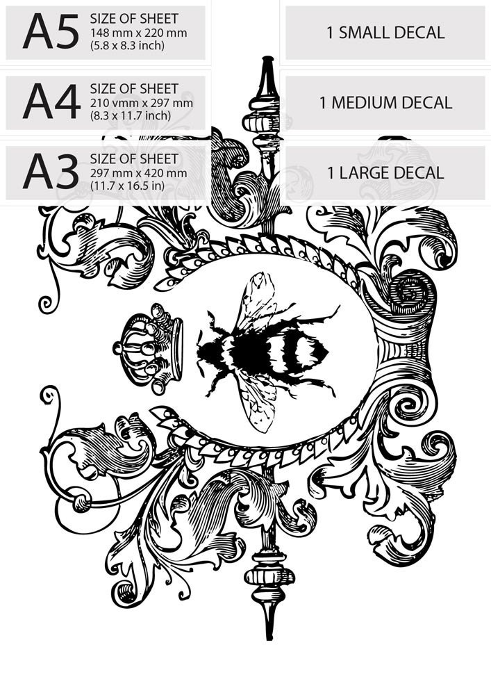 Water Decal Print Transfer for Furniture Wood or Paper - Etsy