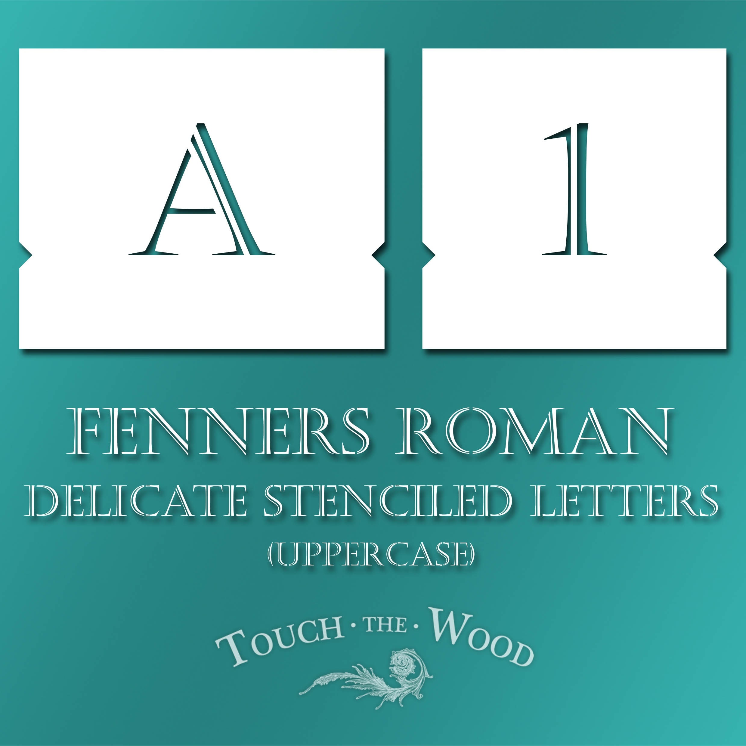 Stenciled Letters Delicate Font Fenners UPPERCASE Alphabet | Etsy