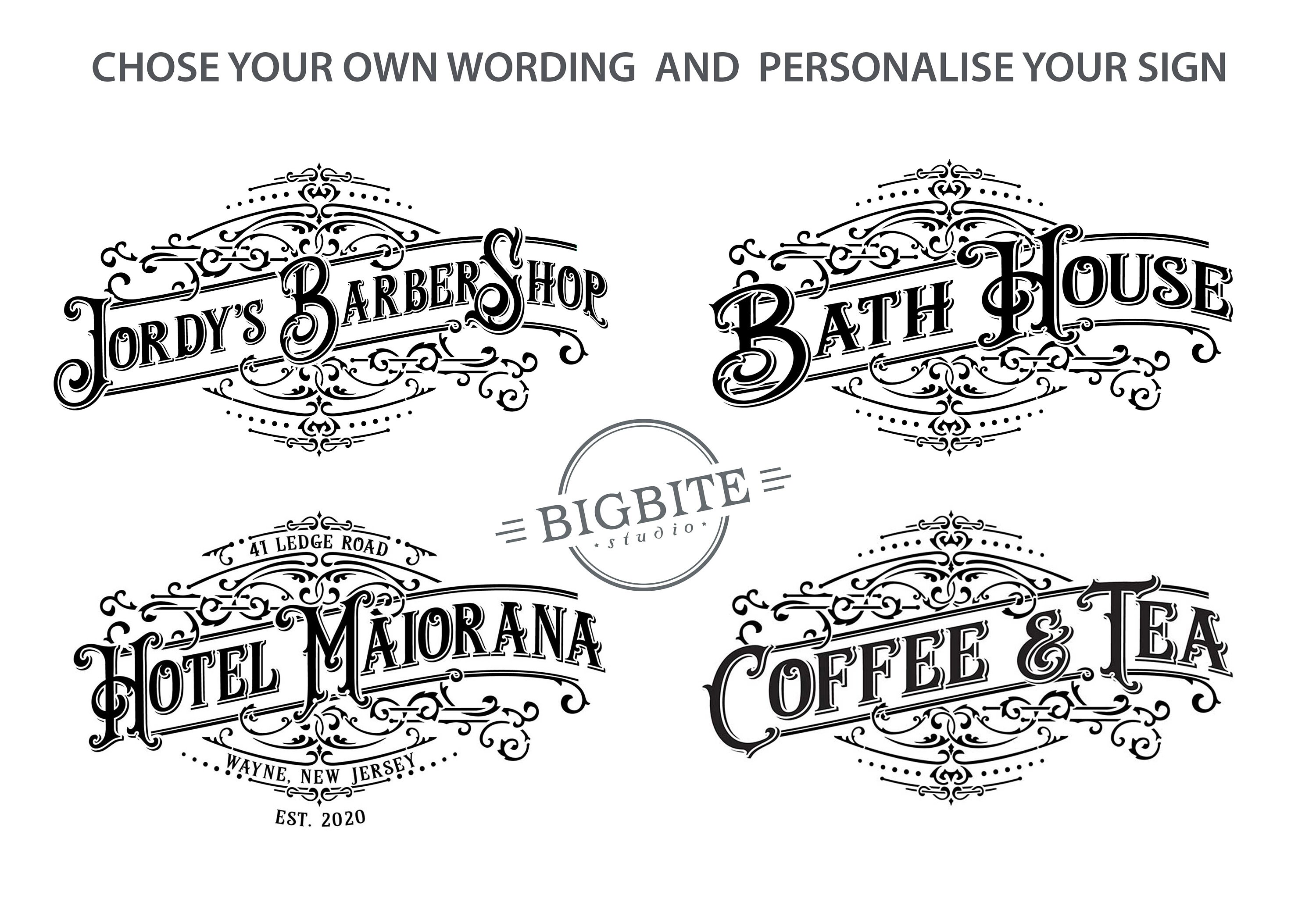 Wall & Window Sticker Barber Shop Victorian Sign Retro Vintage - Etsy UK