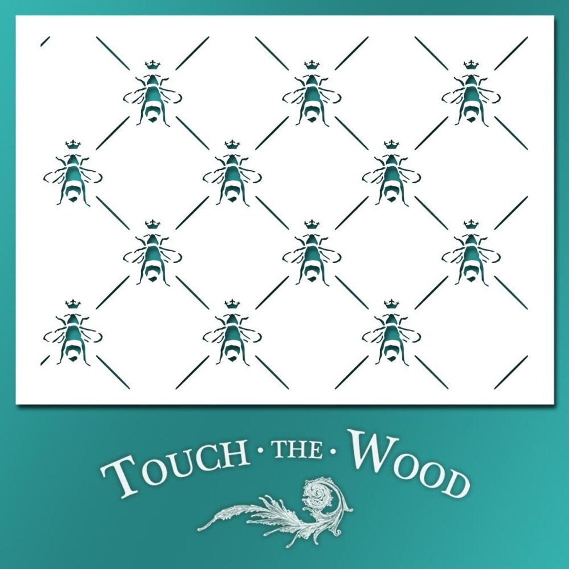 Shabby Chic STENCIL: Wall Stencil French Bee Queen Bee Pattern - Etsy