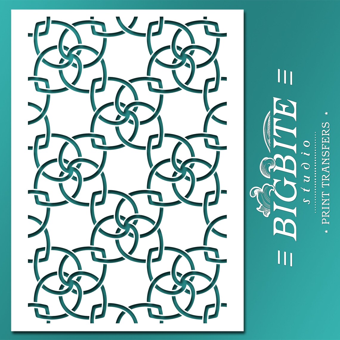 Shabby Chic STENCIL: Wallpaper Pattern 04 furniture Print | Etsy