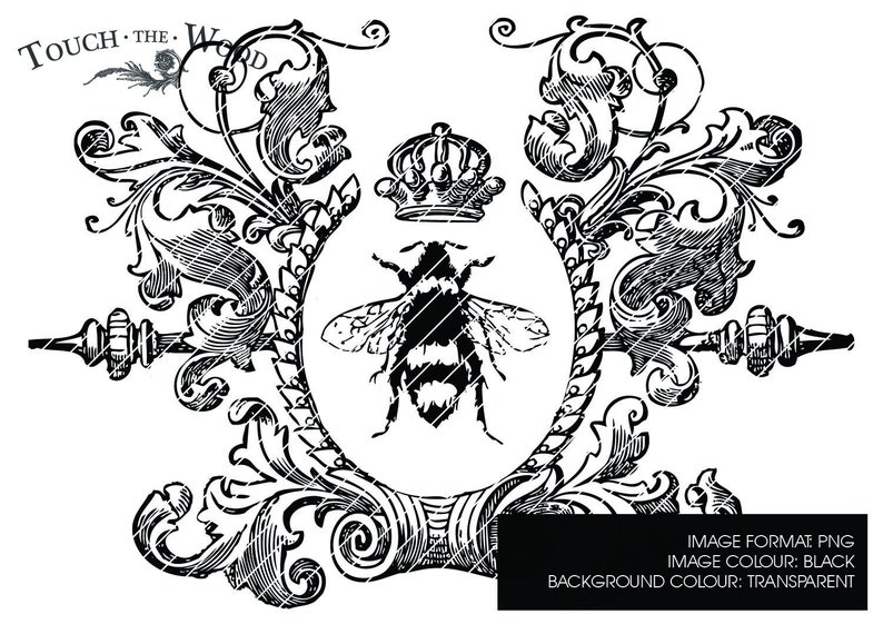 INSTANT DOWNLOAD Victorian Queen Bee in Wreath Print - Etsy