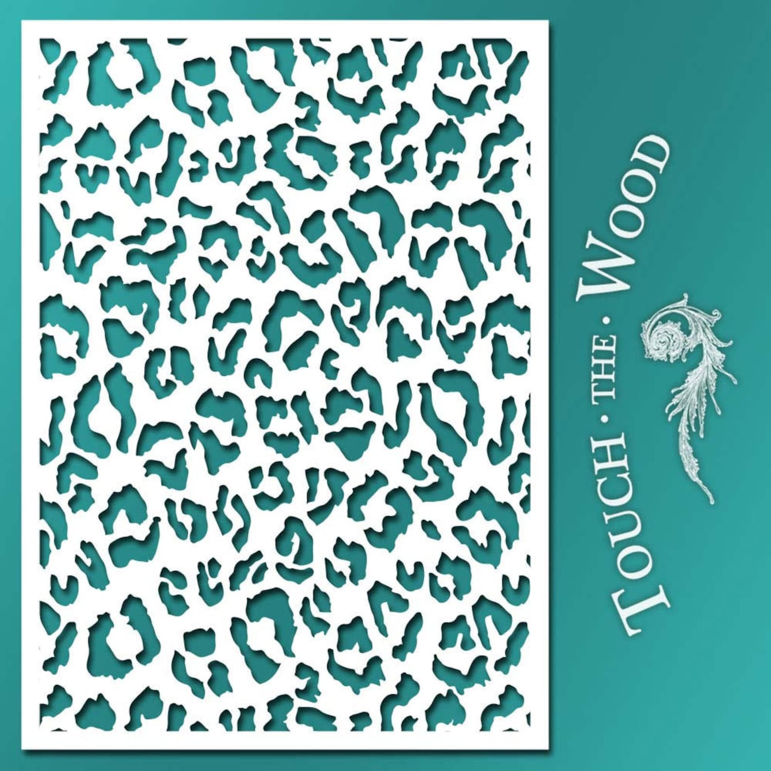 Leopard Print Wall & Furniture Stencil Pattern #100 for Craft and DIY ...