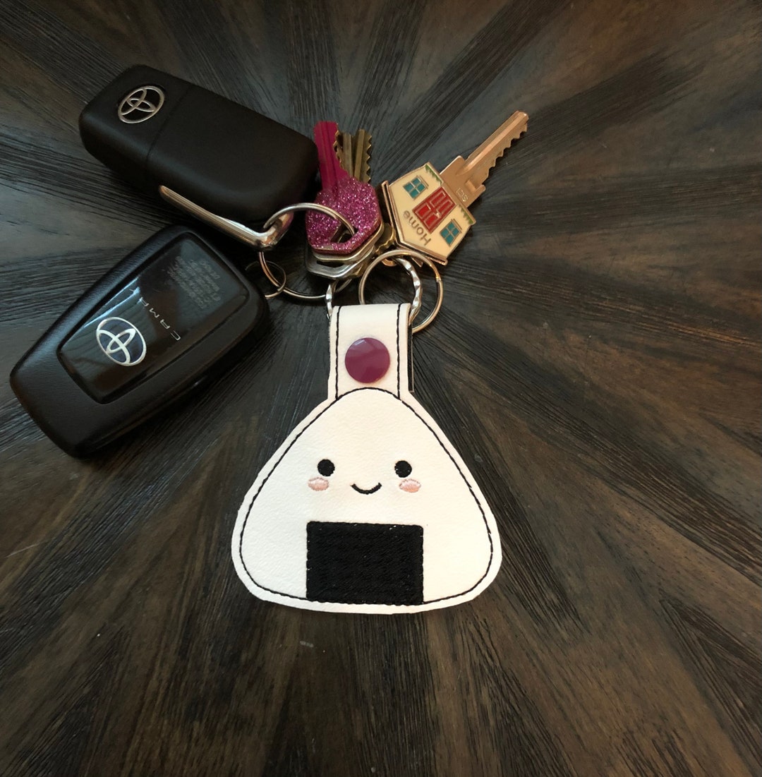 ITH Kawaii Onigiri Snap Tab/key Fob. Machine Embroidery Digital File ...