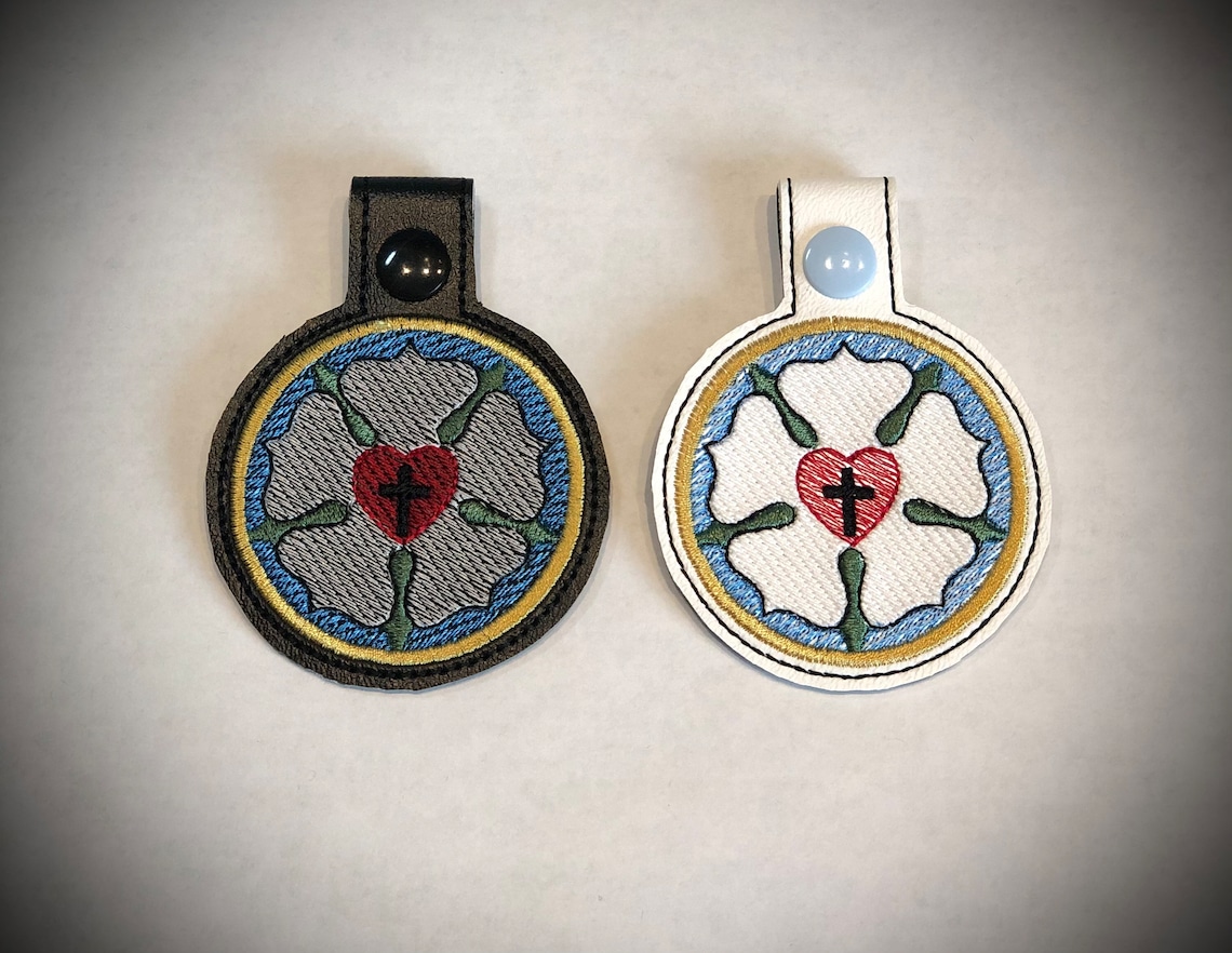 ITH Luther Rose Snap Tab/key Fob. Machine Embroidery Digital - Etsy