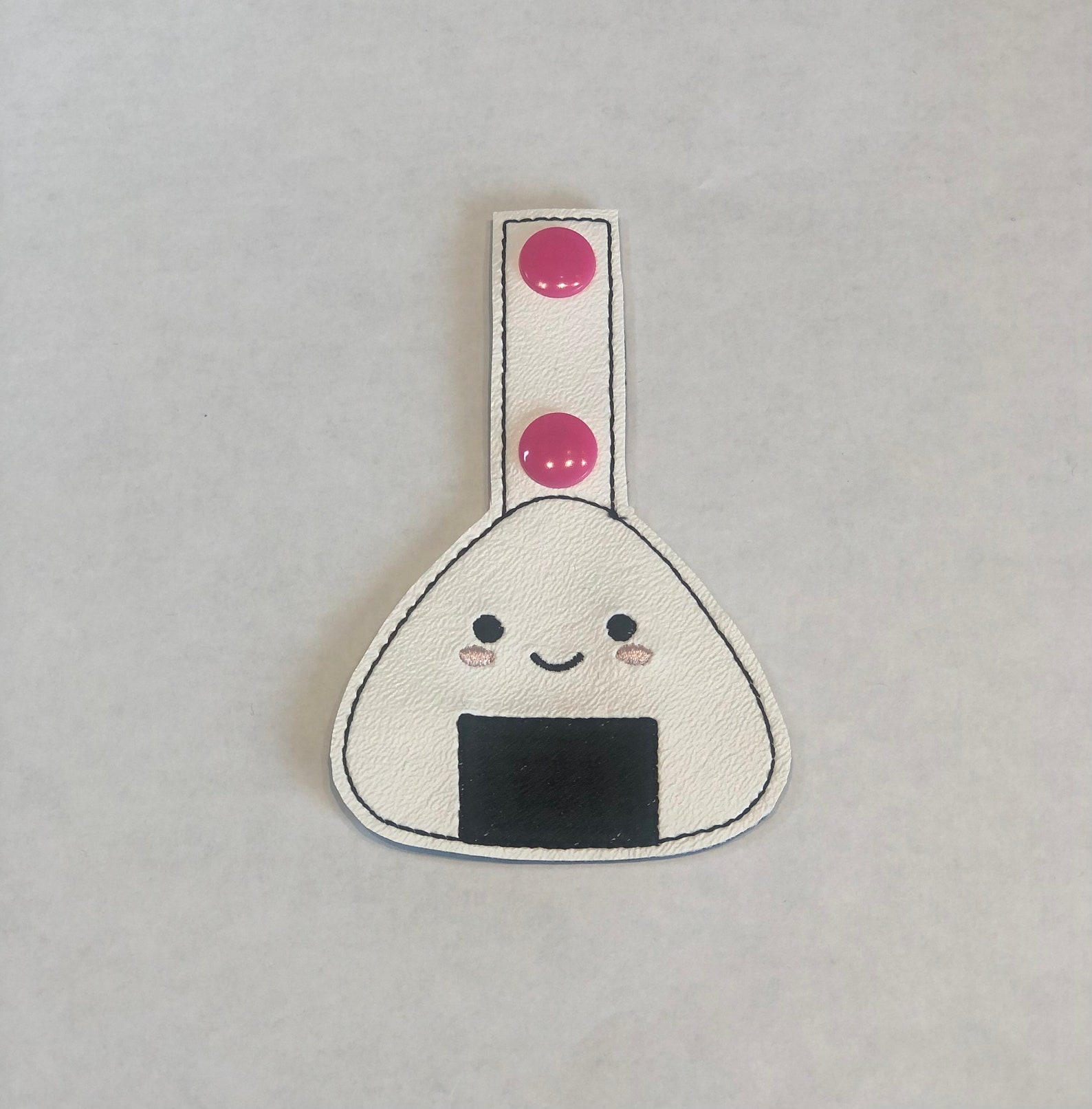 ITH Kawaii Onigiri Snap Tab/key Fob. Machine Embroidery - Etsy