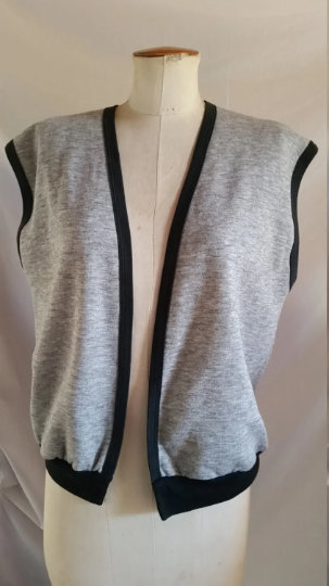 90s Vest, Vintage Sports Vest, Vintage Asian Vest, Touche Grey Poly ...