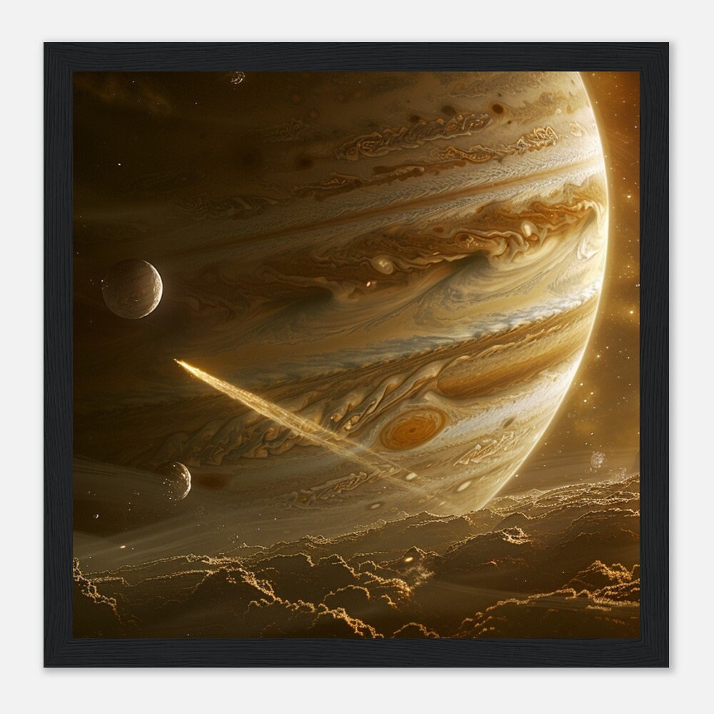 Jupiter and a Comet Premium Matte Paper Wooden Framed Poster - Etsy