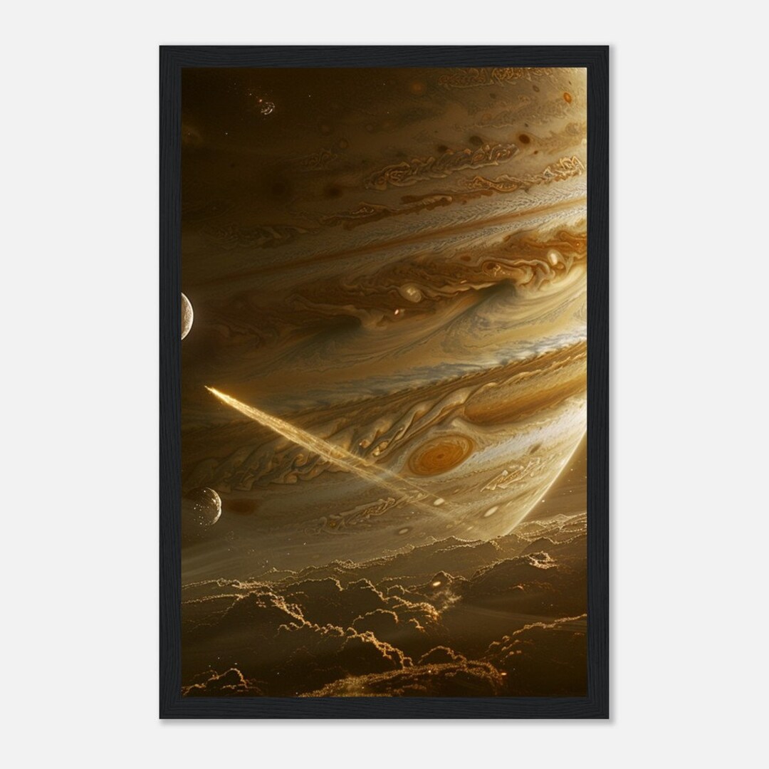 Jupiter and a Comet- Premium Matte Paper Wooden Framed Poster - Etsy