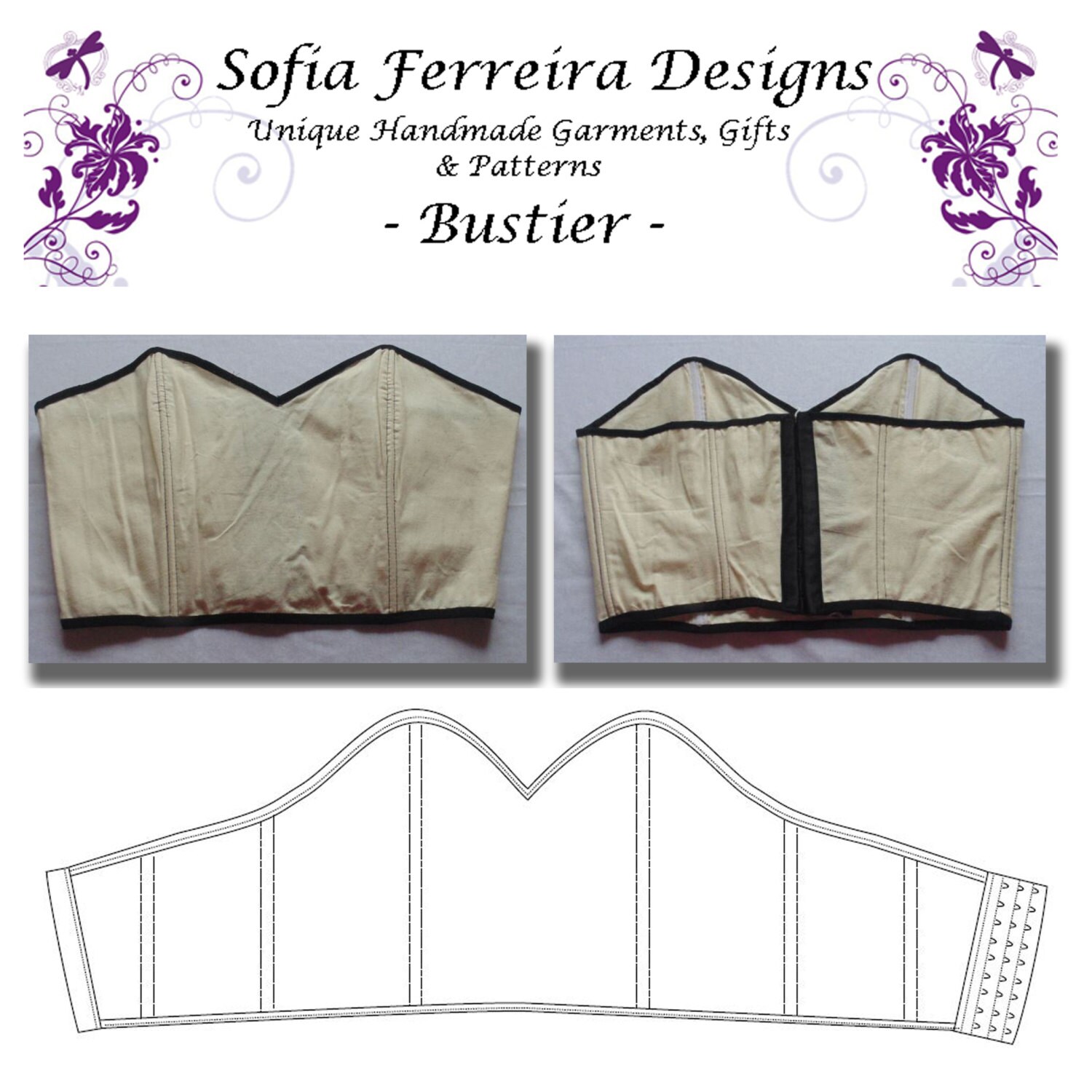 Basic Bustier Pattern - Etsy UK