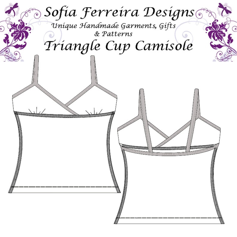 Traingle Cup Camisole Pattern Size 12 UK - Etsy