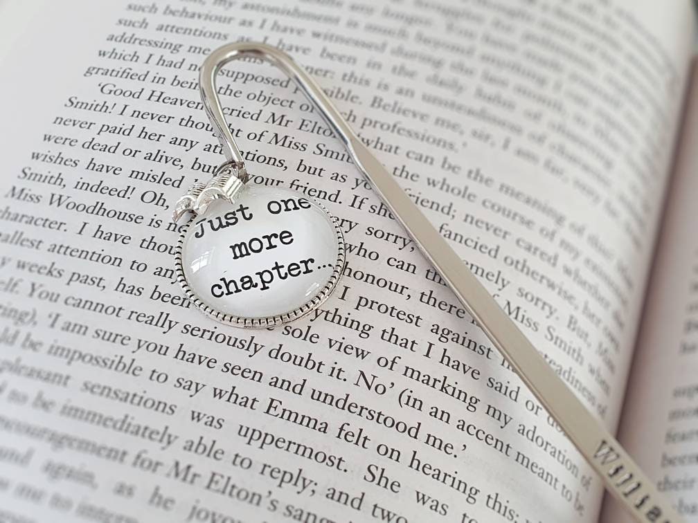 Just One More Chapter Bookmarks for Books Personalized - Etsy UK