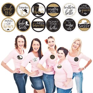Nash Bash - Bachelorette Party Name Badges - Set of 12 Nashville Name ...