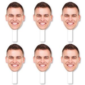 Fun Face Cutout Paddles - Custom Photo Head Cut Out Photo Booth and Fan ...