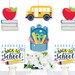 Back to School - Backpack, School Bus, Apple and Books Decorations Diy ...