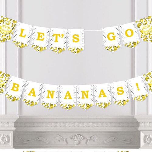 Let's Go Bananas Birthday Backdrop Bananas Party Banner - Etsy