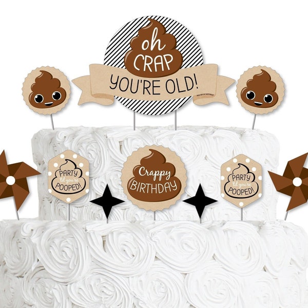 Happy Birthday Poop Cake Topper - Etsy