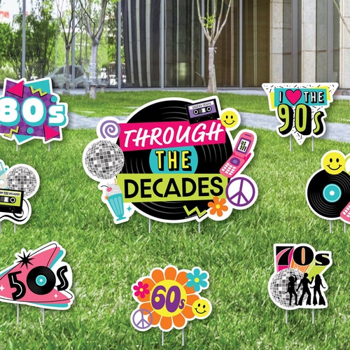 Through the Decades Table Decorations 50s 60s 70s 80s - Etsy