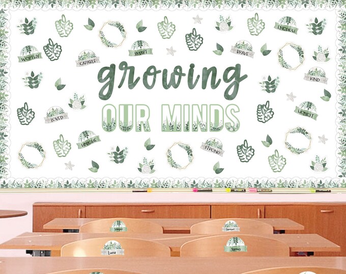 Eucalyptus Greenery - School Bulletin Board Set - Classroom Decoration ...